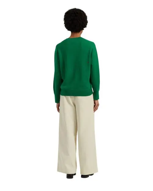 Chinti & Parker Wool-cashmere Snoopy Santa Sweater - Green