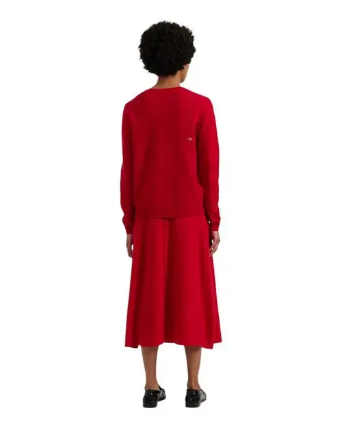 Chinti & Parker Wool-cashmere Santa Baby Sweater - Red