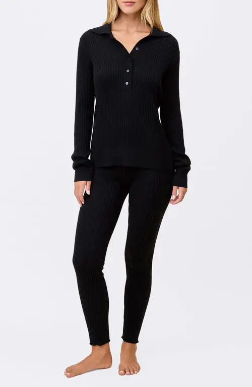 PAPINELLE Colette Cosy Cotton Blend Rib Lounge Set