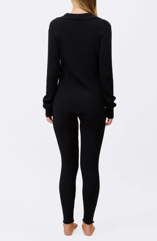 PAPINELLE Colette Cosy Cotton Blend Rib Lounge Set