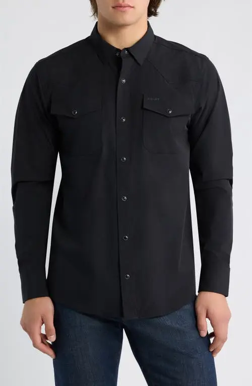 Ariat Frontiertough Venttek Long Sleeve Performance Western Shirt - Black