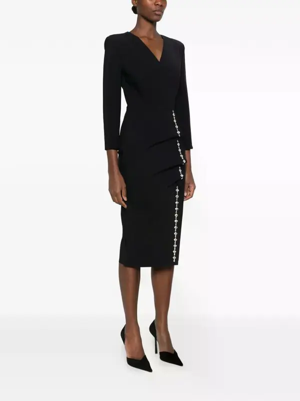 Chiara Boni La Petite Robe Crystal-embellished Ruffled Dress