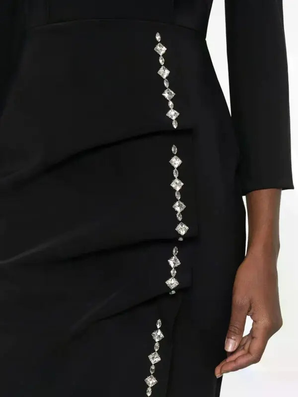 Chiara Boni La Petite Robe Crystal-embellished Ruffled Dress