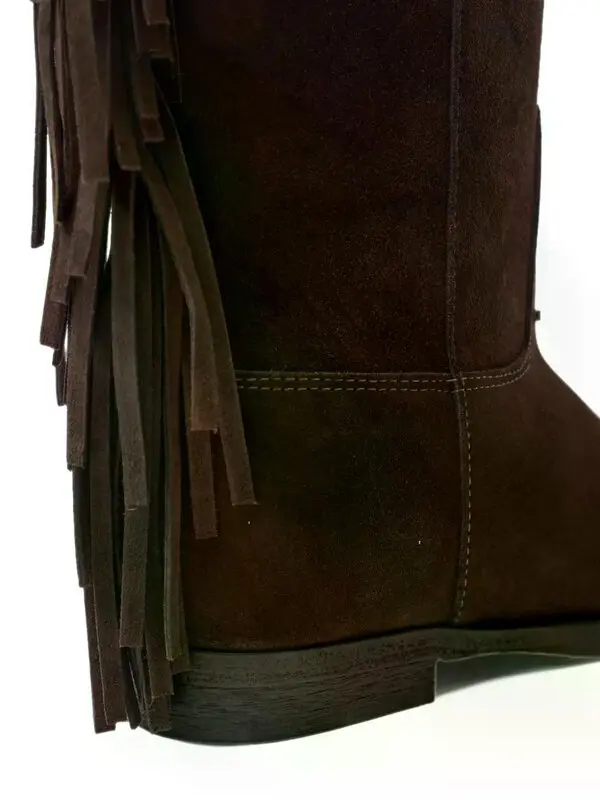 VIA ROMA 15 Fringe-detail Knee-high Boots