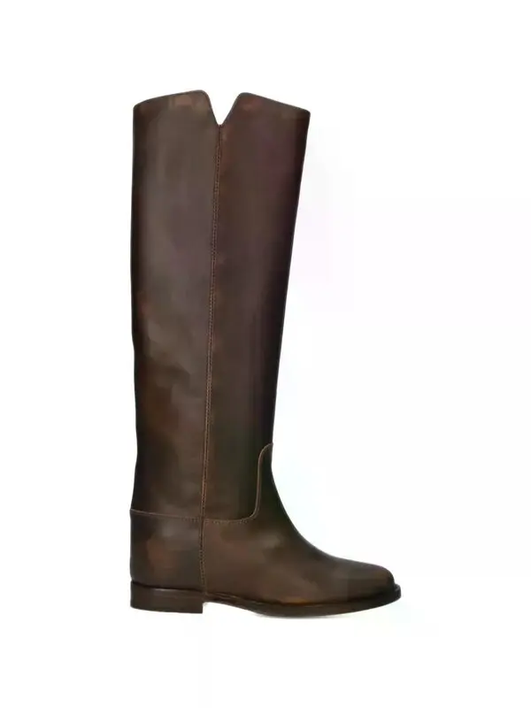 VIA ROMA 15 V-cut Leather Boots