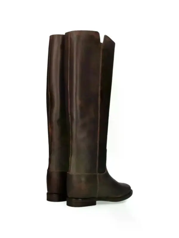 VIA ROMA 15 V-cut Leather Boots
