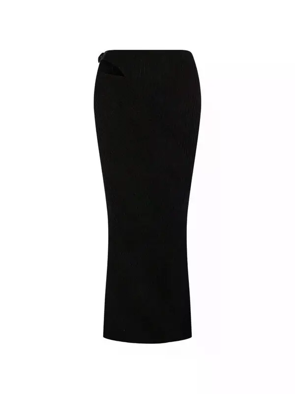 SRVC STUDIO Cut-out Ribbed Fitted Maxi Skirt