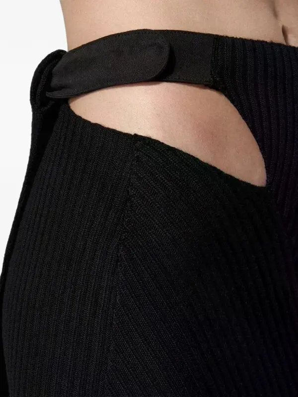 SRVC STUDIO Cut-out Ribbed Fitted Maxi Skirt