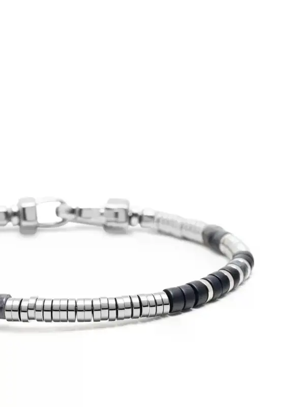 NIALAYA JEWELRY Onyx Labradorite Heishi Bracelet