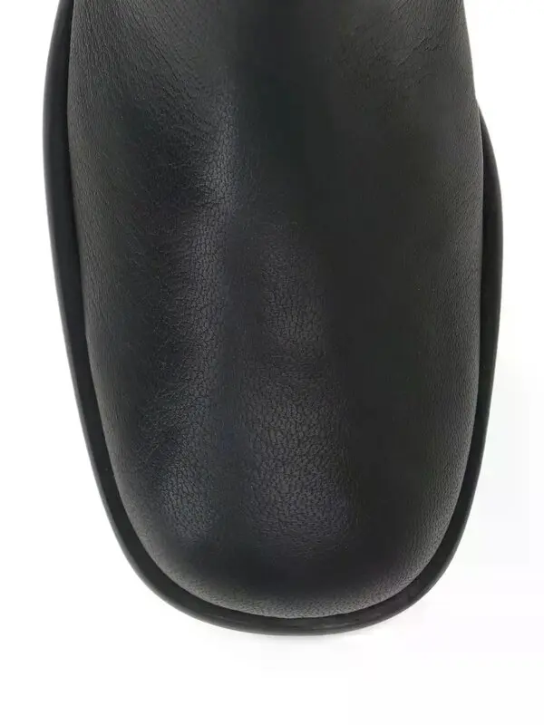 SERGIO ROSSI Grained Leather Boots