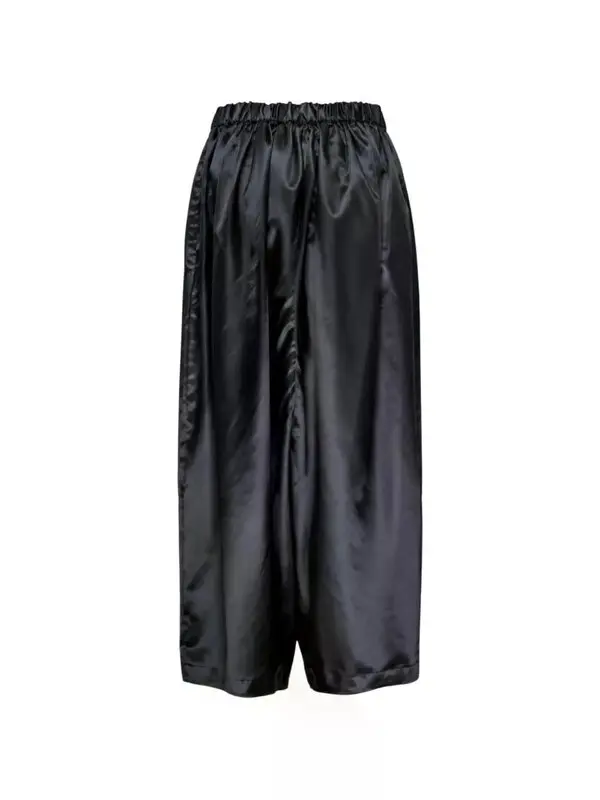 Comme Des Garçons Satin-finish Elasticated Trousers - Black