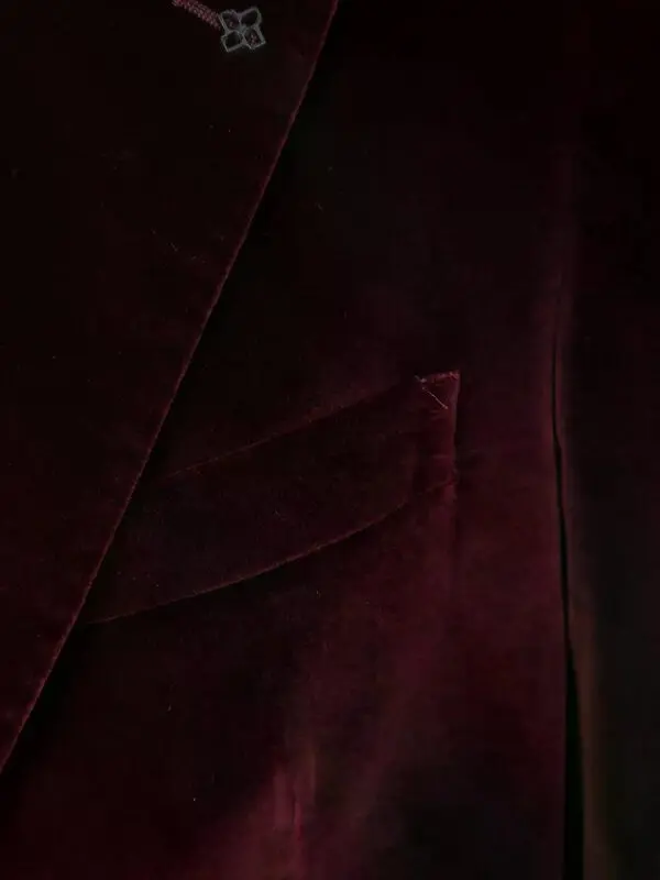 Tagliatore Velvet Single-breasted Blazer