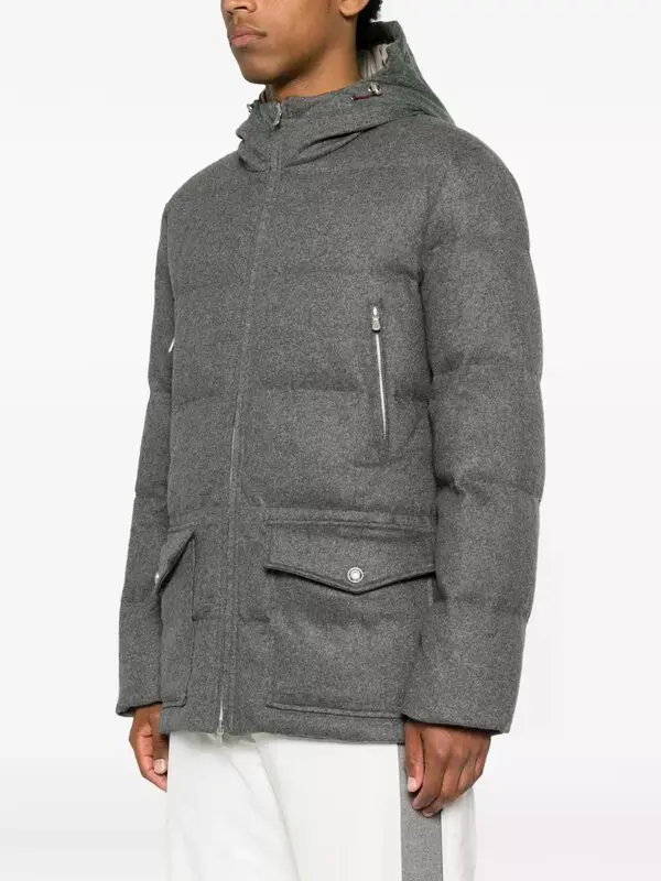 Eleventy Quilted Hooded Jacket