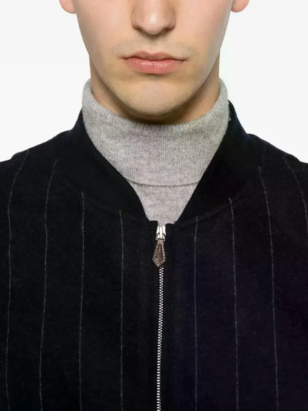 Eleventy Pinstripe-pattern Zip-up Jacket