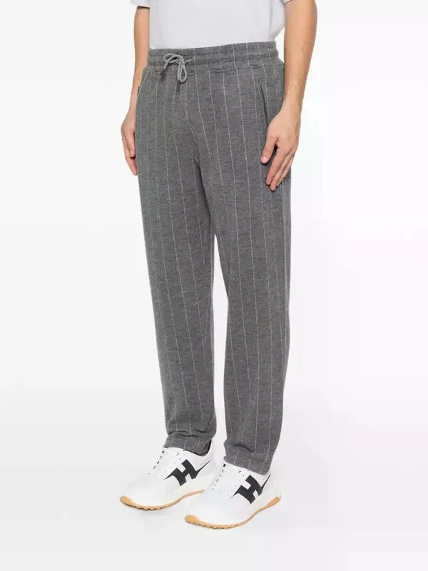 Eleventy Pinstripe-pattern Tapered Trousers