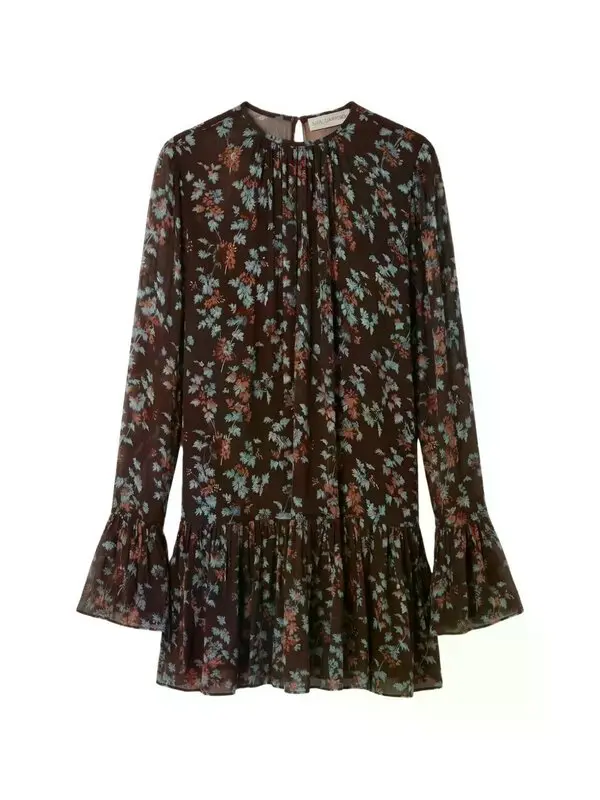 Ulla Johnson Emmeline Floral-print Ruffled Mini Dress - Brown