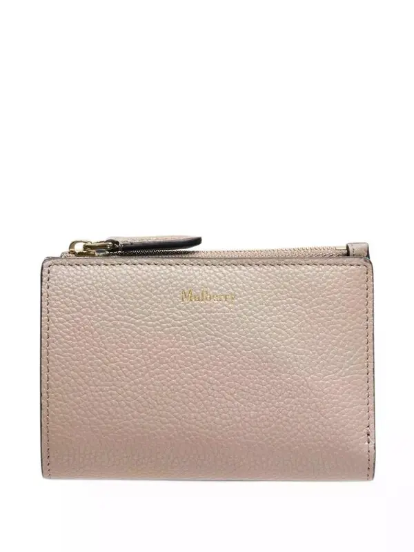 Mulberry Grained Leather Bifold Wallet - Neutrals