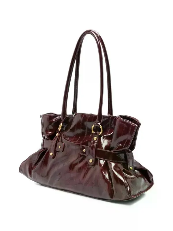Just Cavalli Snake-plaque Patent-finish Shoulder Bag