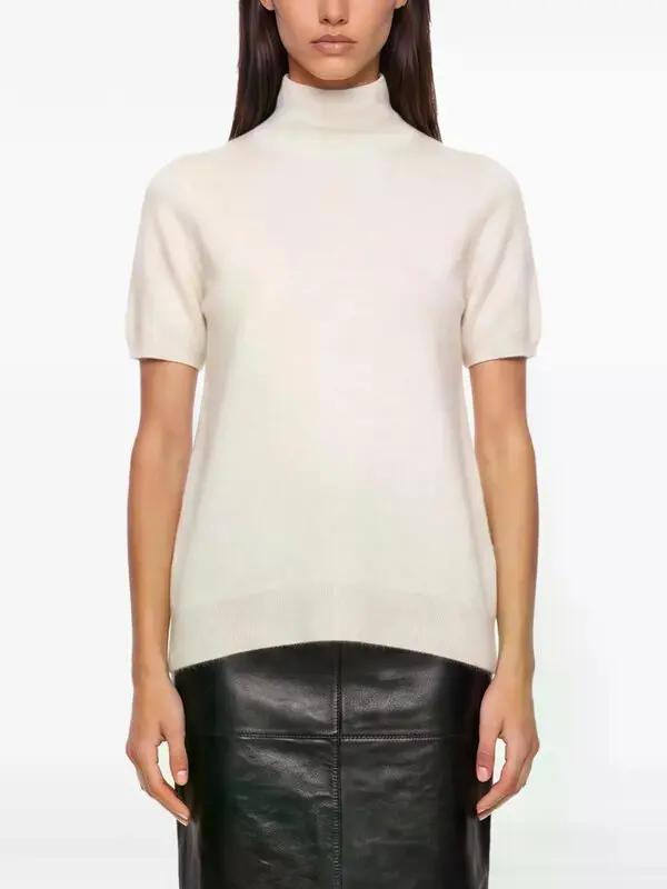 Max Mara Short-sleeve High-neck Sweater