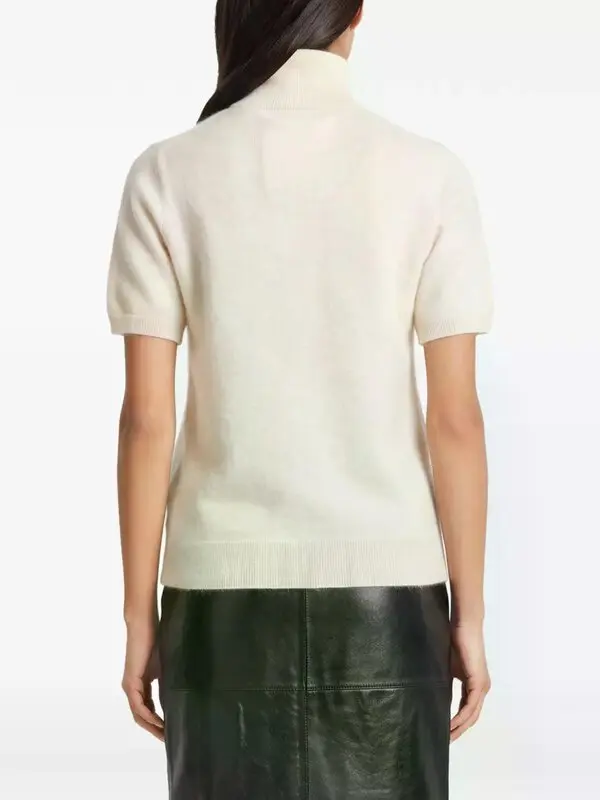 Max Mara Short-sleeve High-neck Sweater