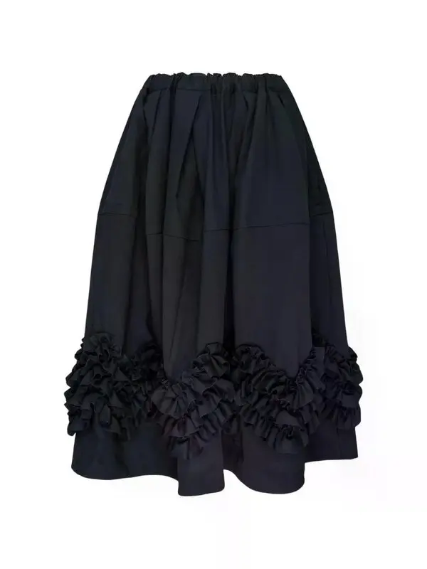 Comme Des Garçons Ruffled Tiered Maxi Skirt - Black