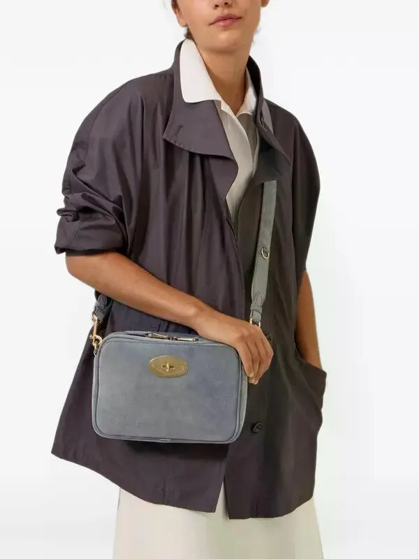 Mulberry Darley Postman's Lock Suede Shoulder Bag