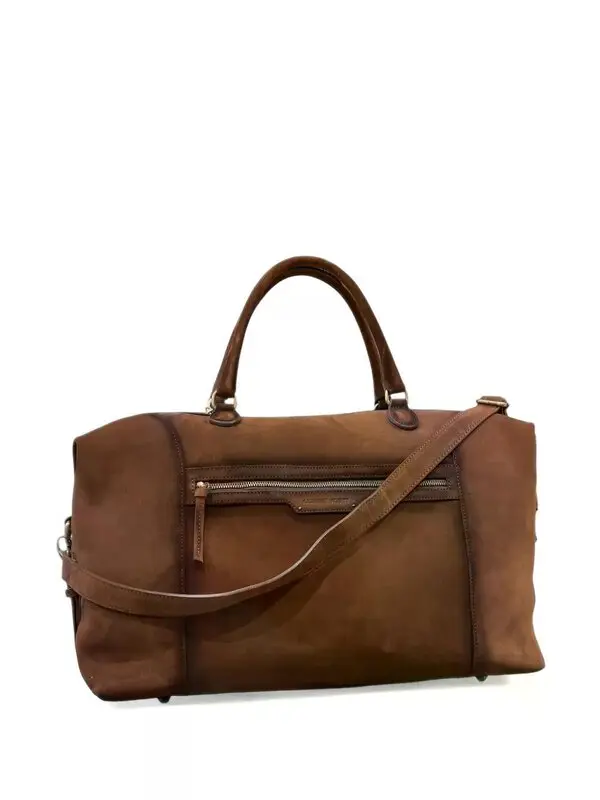 ALBERTO LUTI Suede Holdall Bag - Brown