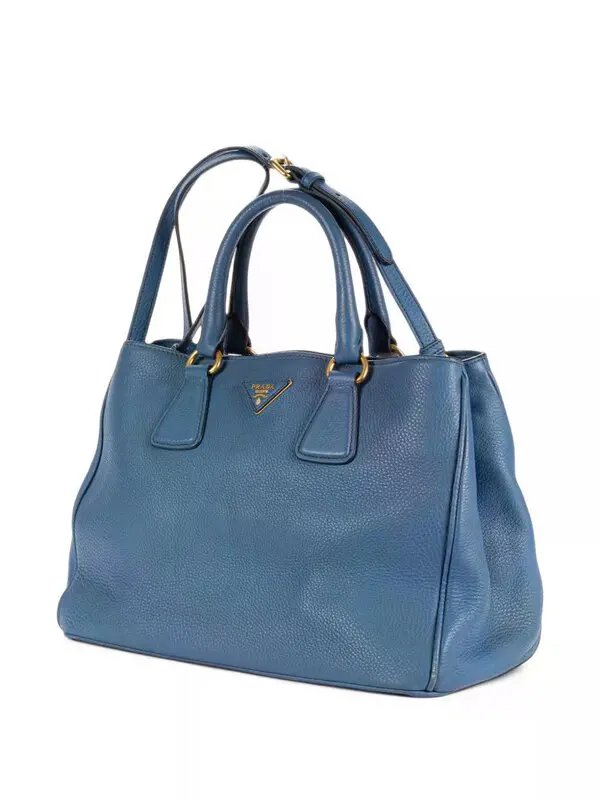 Prada Open Grained Tote Bag