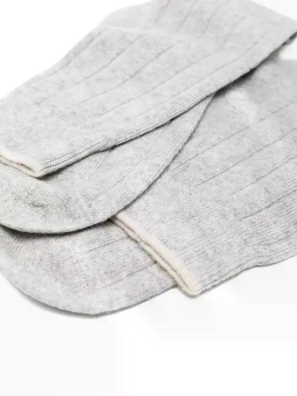 Eleventy Ribbed-knit Socks