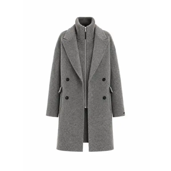 MUTE BY JL Sloane Wool Coat And Vest Set Midi
