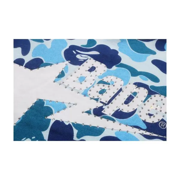 A BATHING APE Camo Rhine Stone Sta Sweatshirt