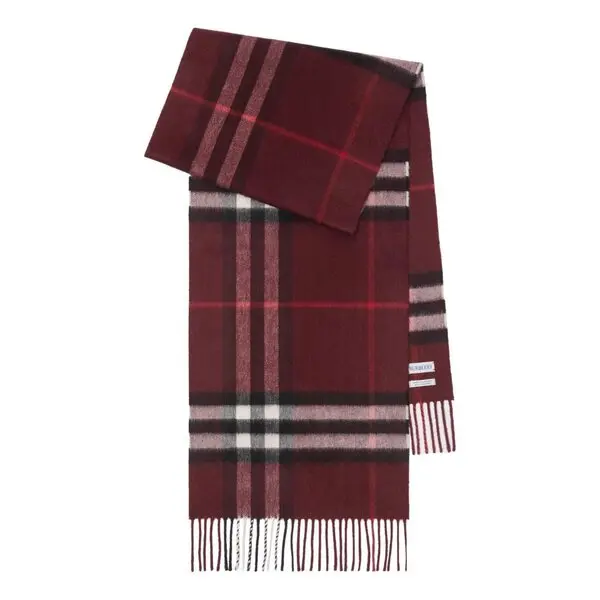 Burberry Check Cashmere Scarf - Red