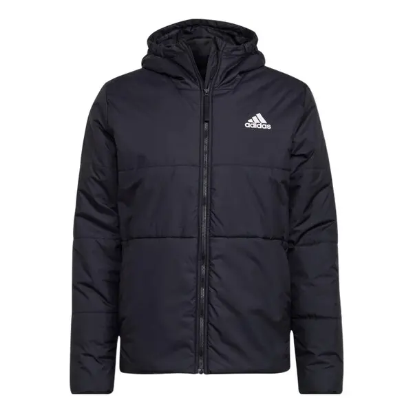 Adidas Bsc 3-stripes Hooded Insulated Jacket Asia Sizing - Black