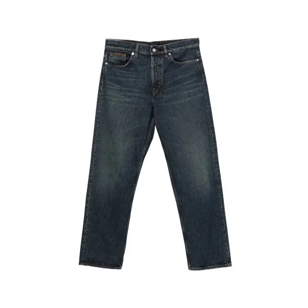 Moncler Denim Regular & Straight-leg Jeans - Blue