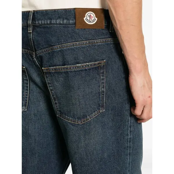 Moncler Denim Regular & Straight-leg Jeans - Blue