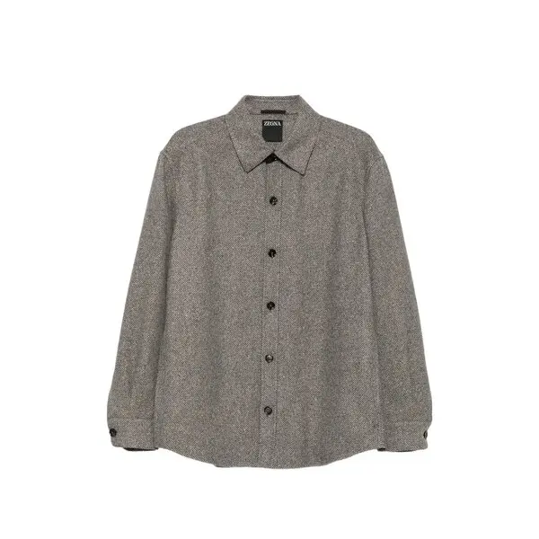 Zegna Grey Jackets Shirt Jackets