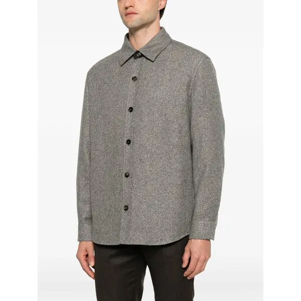 Zegna Grey Jackets Shirt Jackets