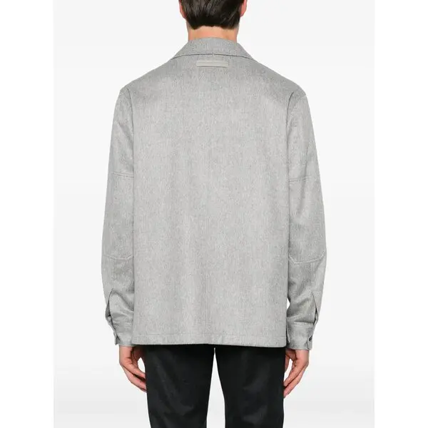 Zegna Grey Jackets Shirt Jackets