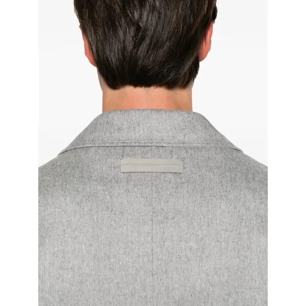Zegna Grey Jackets Shirt Jackets