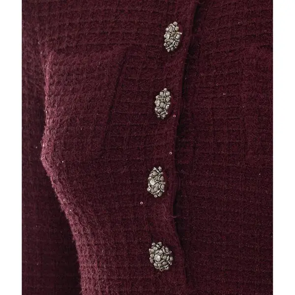 SELF-PORTRAIT Knit Embellished Mini Dress