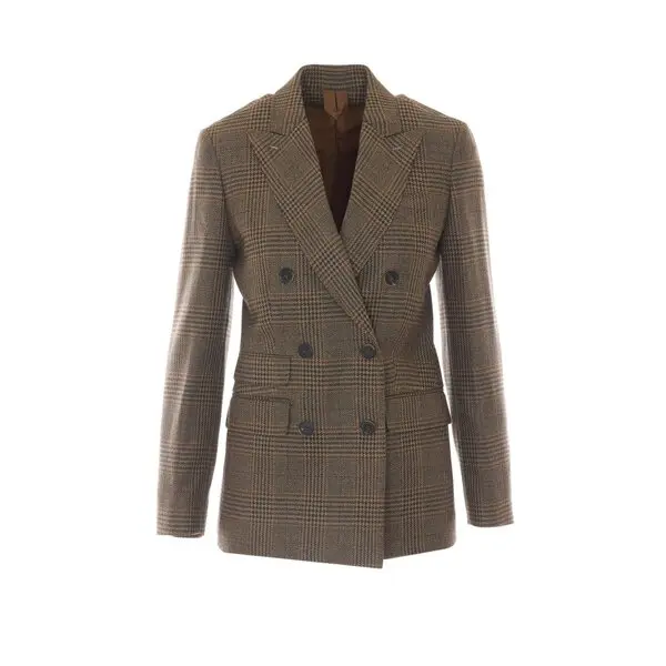 Max Mara Deserto Double-breasted Batavian Blazer Lana Mouline - Green