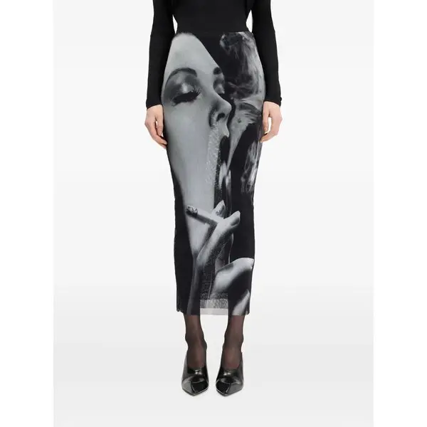 JEAN PAUL GAULTIER Grey Skirts Straight Skirts