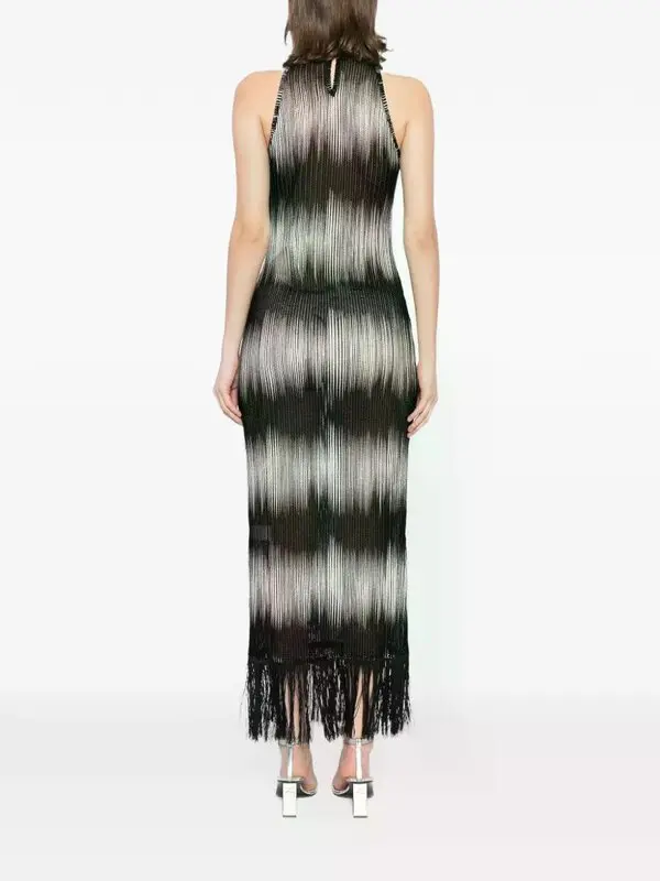 TESSITURA Tie-dye Fringe Maxi Dress