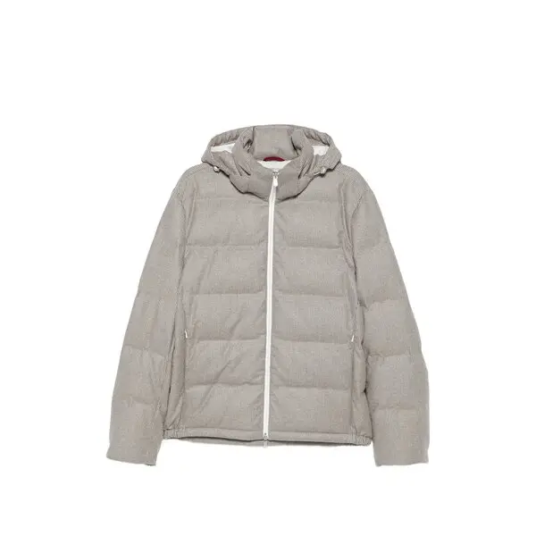Brunello Cucinelli Grey Jackets Padded & Down Jackets - Gray