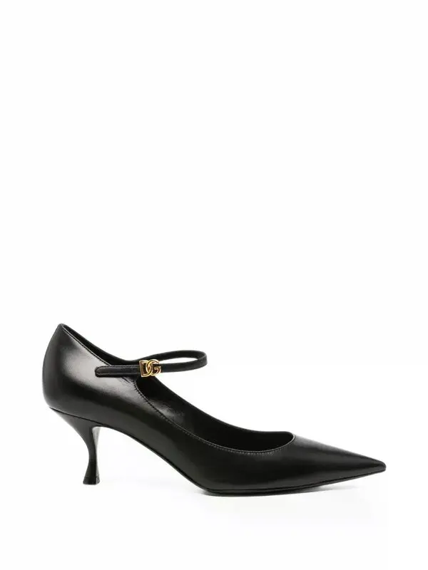 Dolce & Gabbana Pointed-toe Dg Logo Pumps - Black