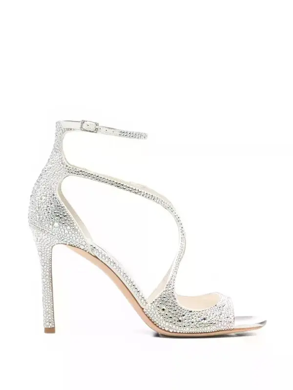 JIMMY CHOO Azia Crystal-embellished Sandals - Silver