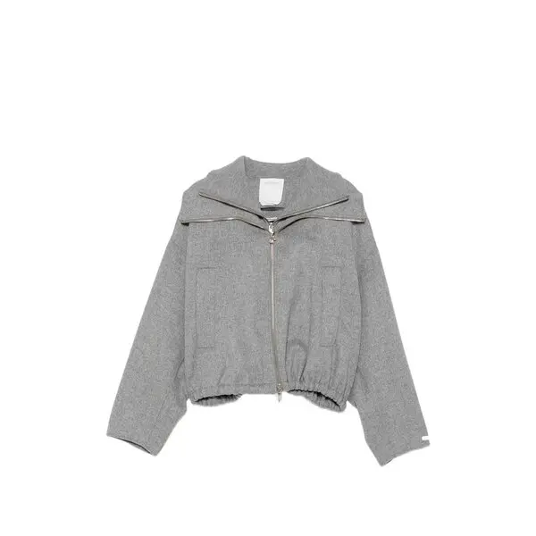 Sportmax Grey Jackets Oversized Jackets - Gray
