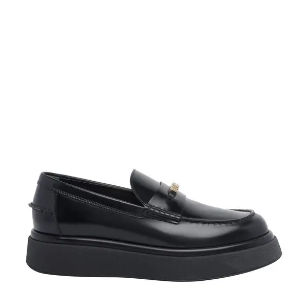TOD'S Logo Loafers - Black