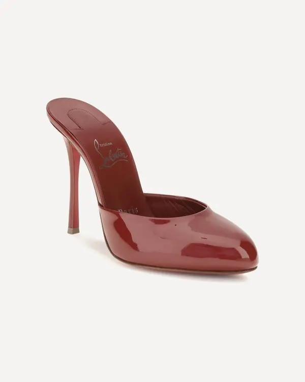CHRISTIAN LOUBOUTIN Dolly Patent Leather Mules