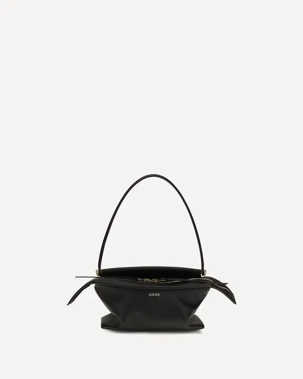 Loewe Whisker Glazed Calfskin Shoulder Bag - Black